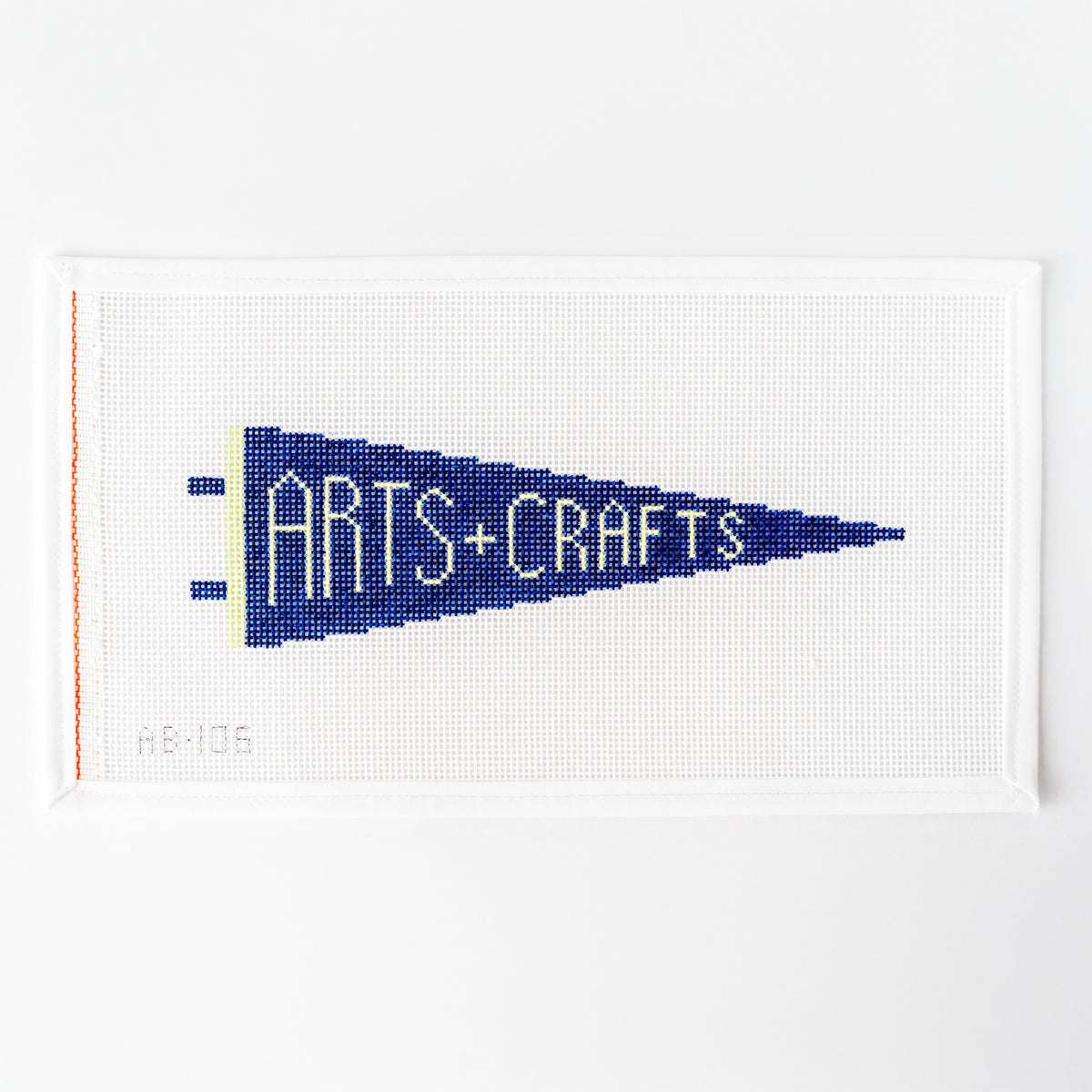 Arts + Crafts Pennant Needlepoint Canvas – Alice & Blue