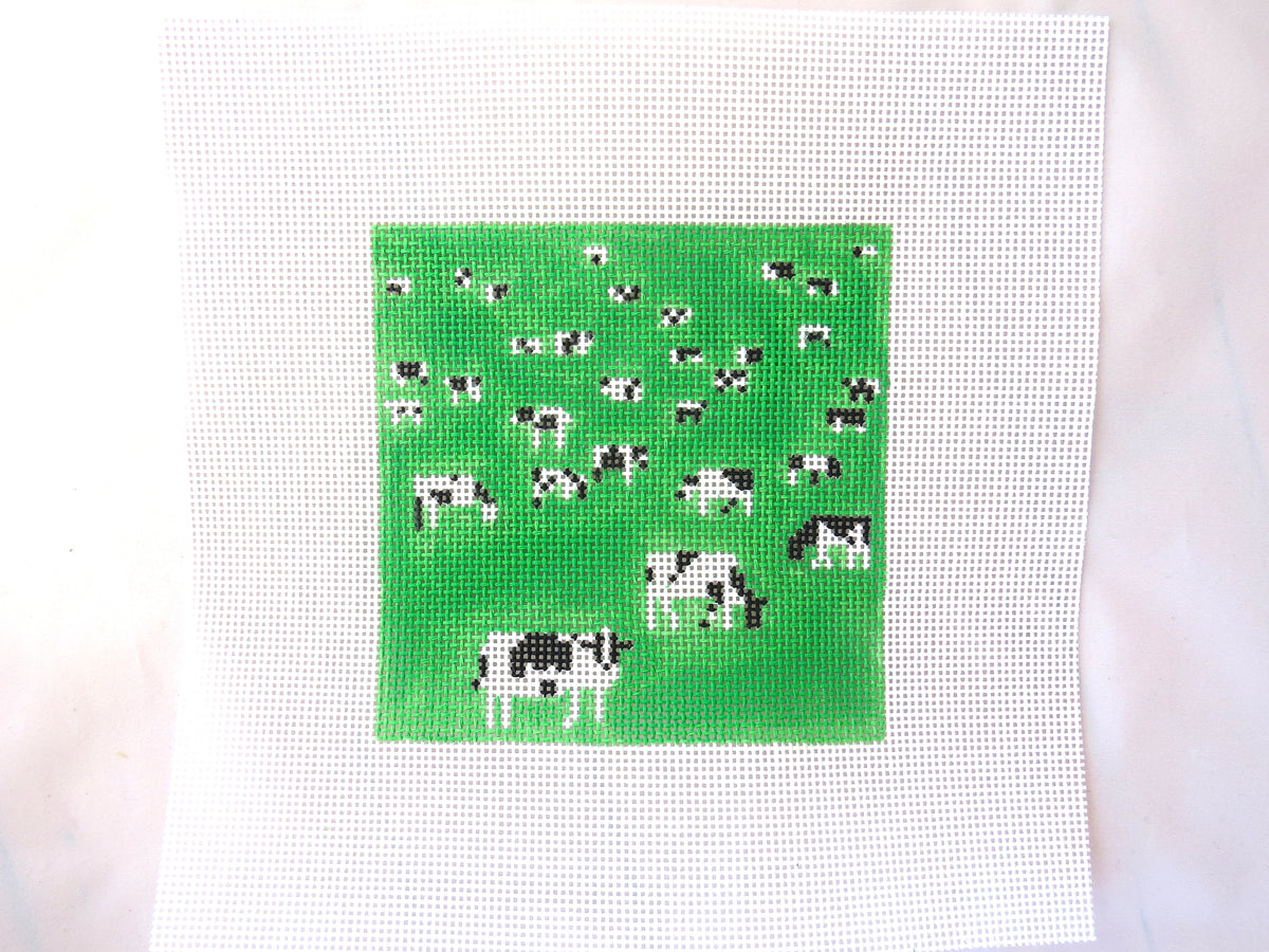 grazing - cow needlepoint canvas – Alice & Blue